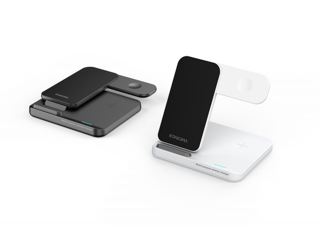 EzyGrab Foldable Desktop Wireless Charger 3-in-1 For Apple Devices ...